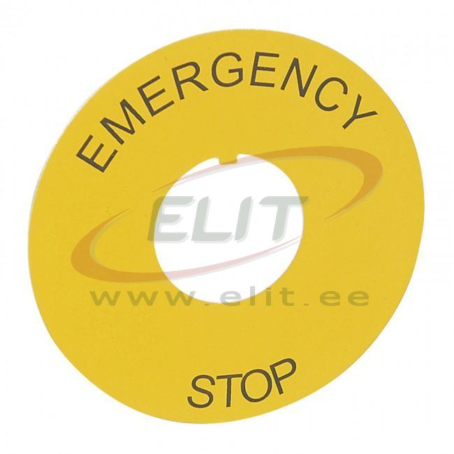 024176 e-Stop Marker, Ø60mm, ø22.5mm, PA66, -40..100°C, UL94 V-2, self ...