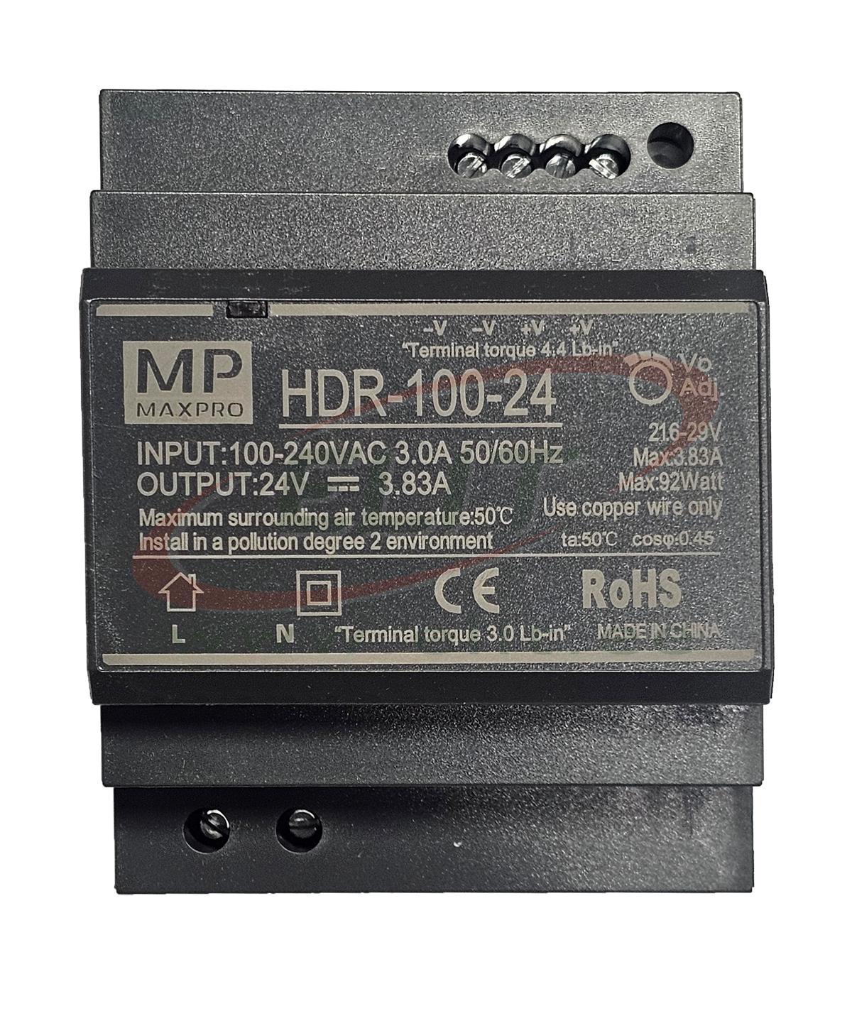 HDR-100-24 Modular Power Supply HDR, input 85..264VAC/120..370VDC ...