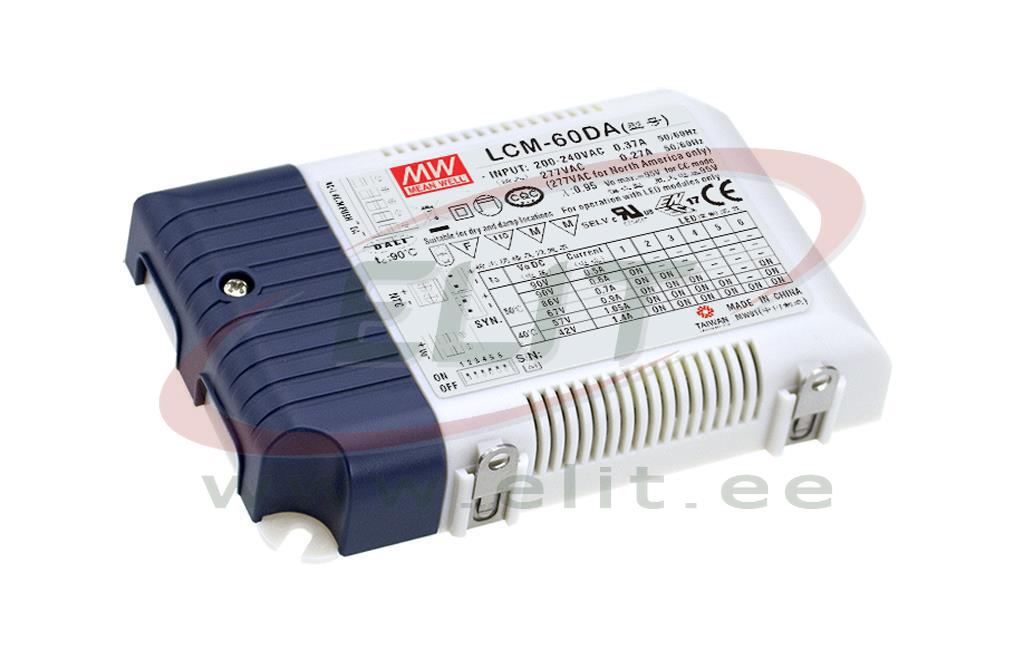 LCM-60DA LED Power Supply LCM, DALI, input 180..295VAC| 254..417VDC, 60 ...