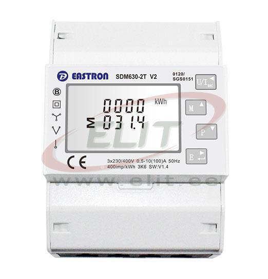 SDM630-MBUS-2T-V2-MID Energy Meter SDM630, 10/100A (1Ø-2w/3Ø-3w/3Ø-4w)x ...