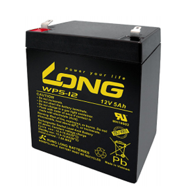 WP5-12 Battery WP, 12V 5.0Ah, Faston tab 250, 90x107x70mm, Long Elit ...